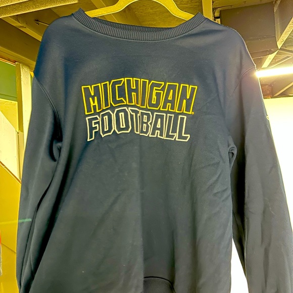 adidas | Sweaters | University Of Michigan Football Spellout Crewneck ...